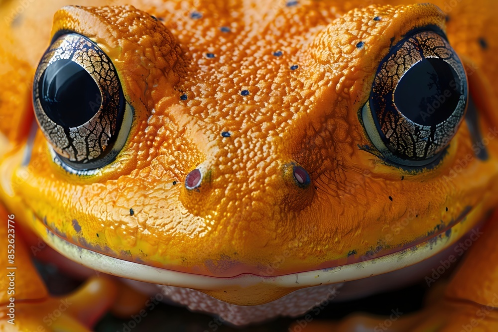 Incredibly Detailed Close-Up of a Golden Poison Frog with Intricate ...