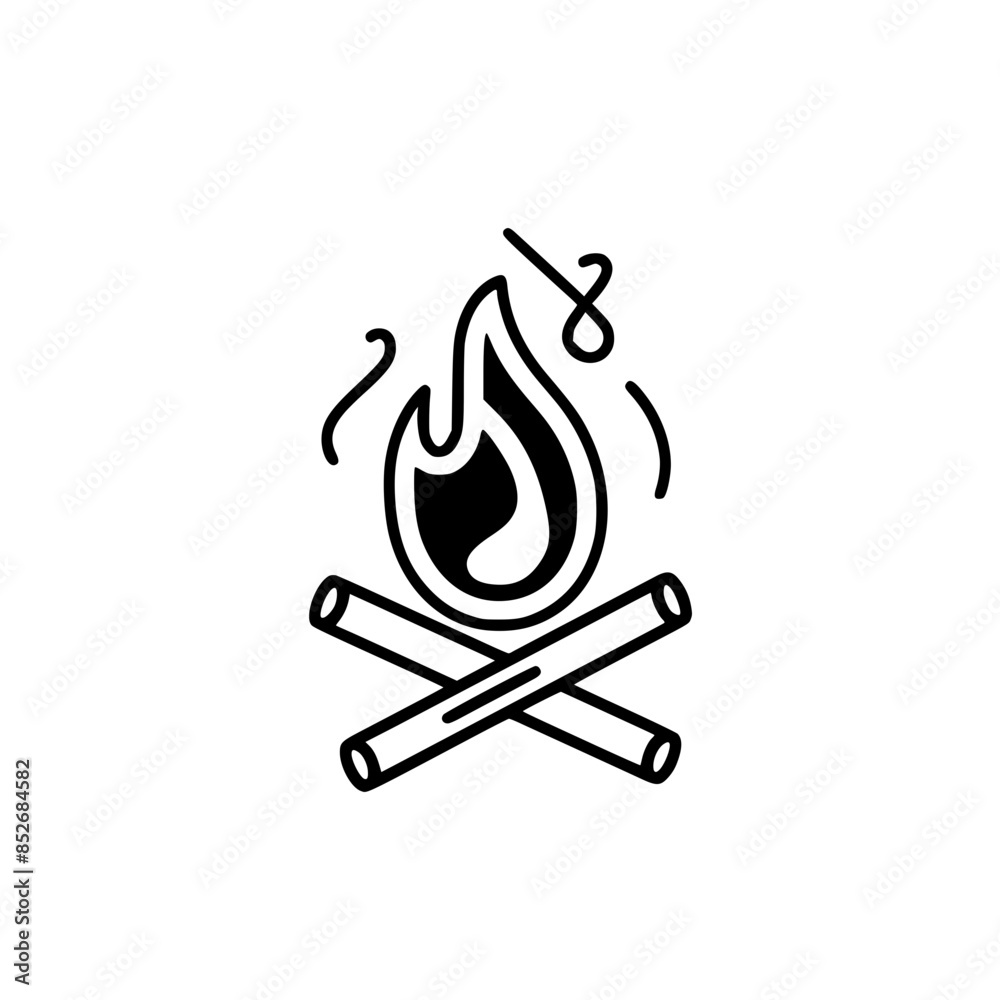 Стоковое векторное изображение «Flame Clipart, Flame Silhouette ...
