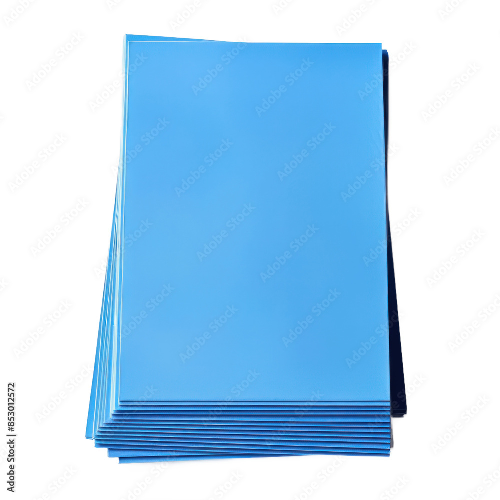 Blue vertical note paper isolated on transparent background PNG Stock ...