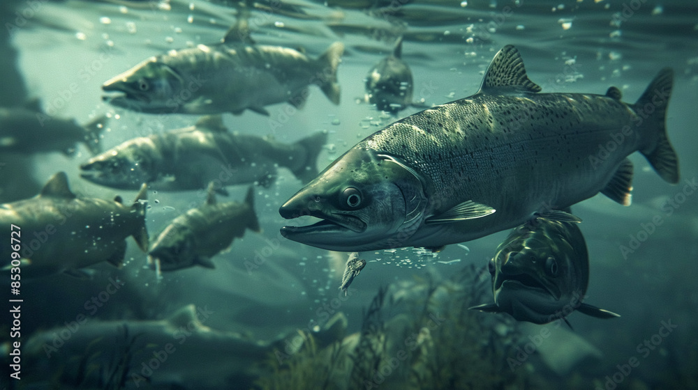 A cinematic animation storyboard of the life cycle of a salmon, from ...