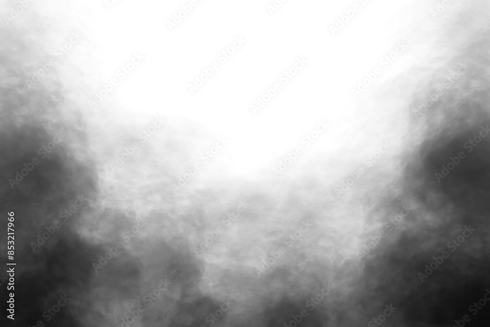 Realistic black smoke or fog isolated white background. Rising smoke ...