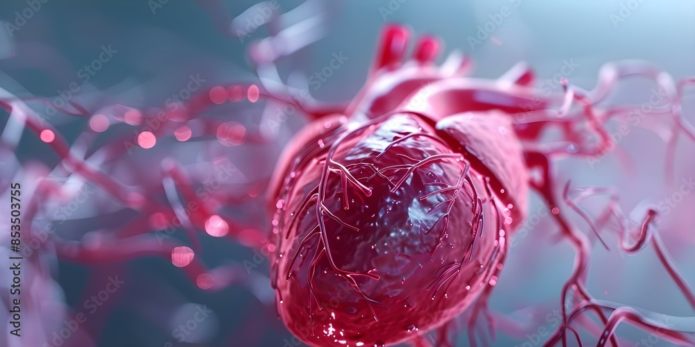 Visualizing the Human Heart in 3D with Blocked Arteries. Concept ...