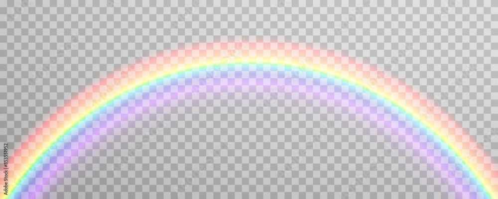 Rainbow icon, rainbow. Raindrops on transparent background. Realistic ...