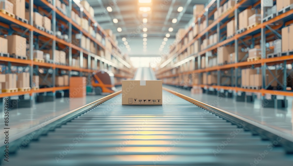 The concept of large-scale warehouse technology and loading, unloading ...