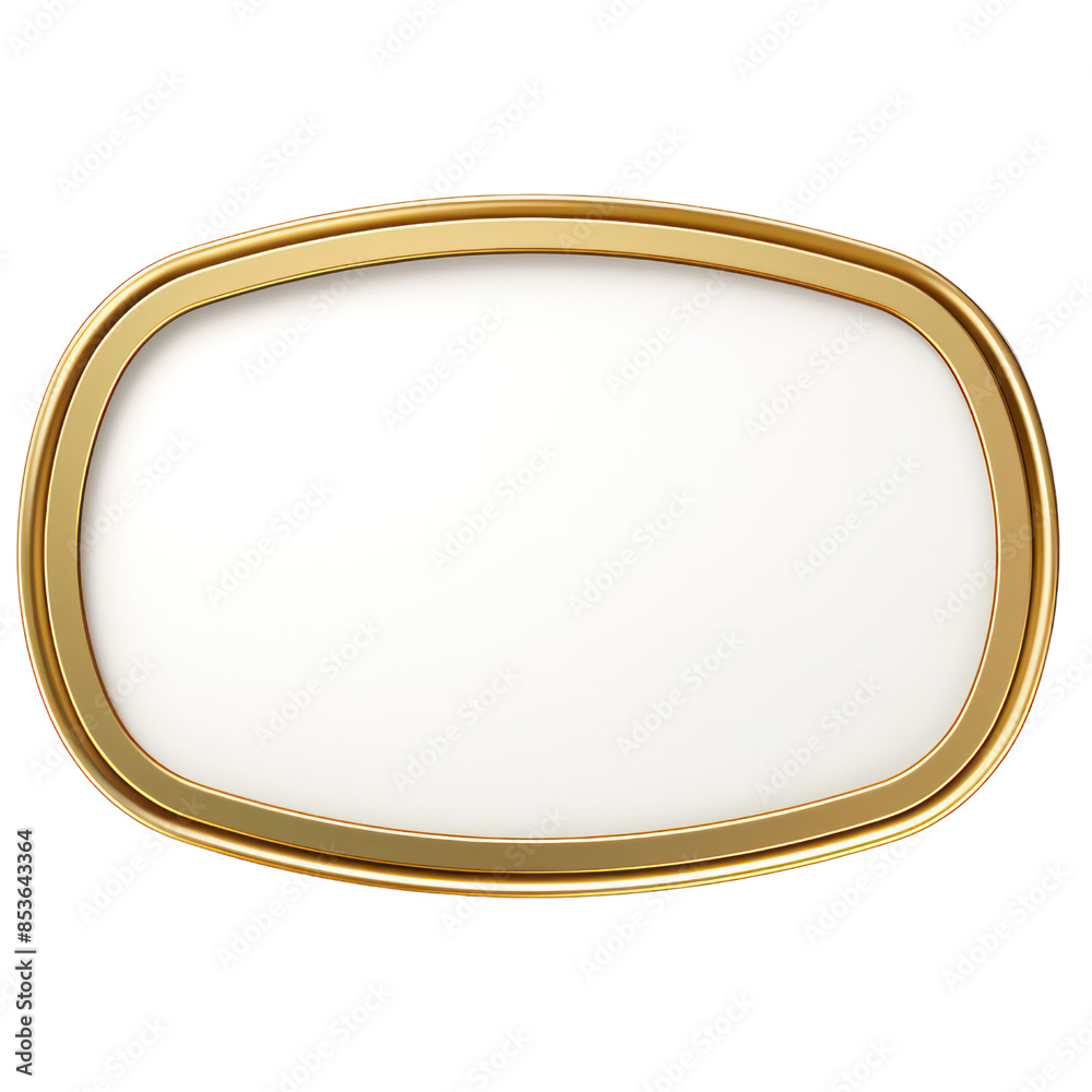 Gold rectangle circle round shape clip art frame cut out and white ...