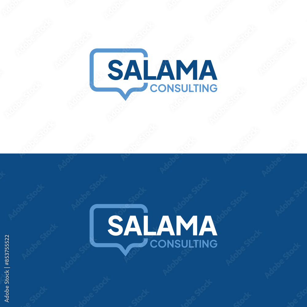 Consulting logo template, Chatting logo vector Stock Vector | Adobe Stock
