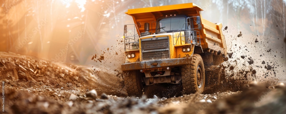 Mobility in the Mud: Articulated Dump Truck with Detailed Tire Treads ...