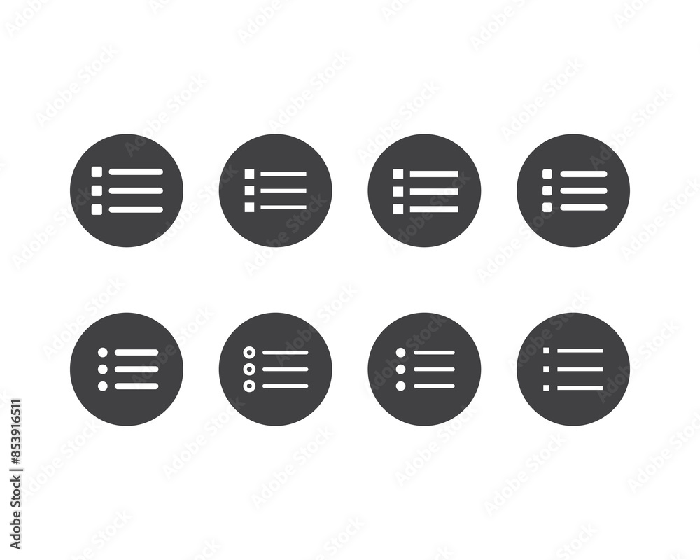 Hamburger Menu Icon Buttons For Website Ui Navigation Mobile App Presentation Vector Design