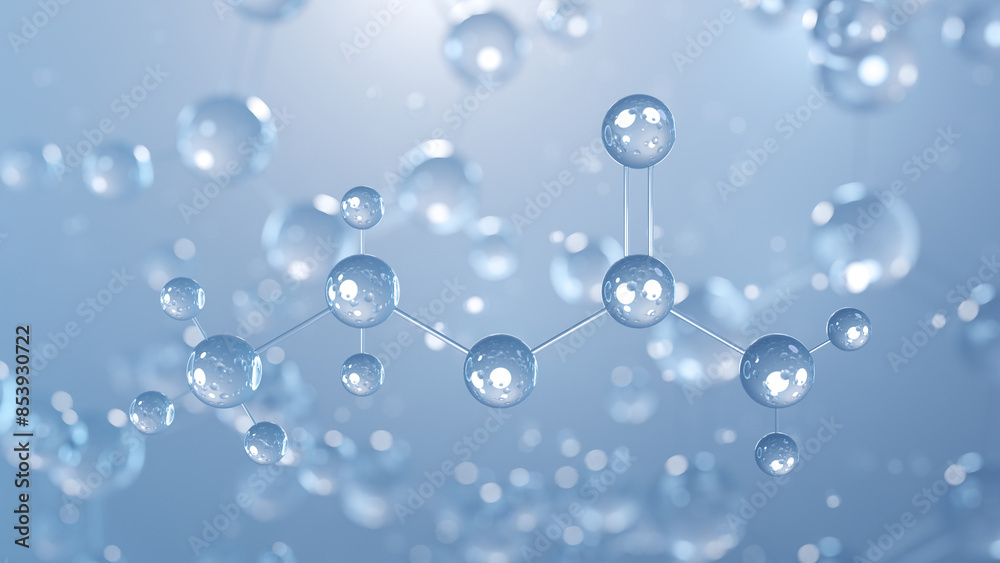ethyl carbamate molecular structure 3d, urethane, structural chemical ...