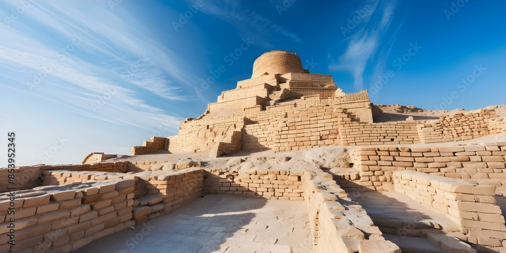 Iconic ruins of Moin Jo Daro in Sindh Pakistan a UNESCO World Heritage ...