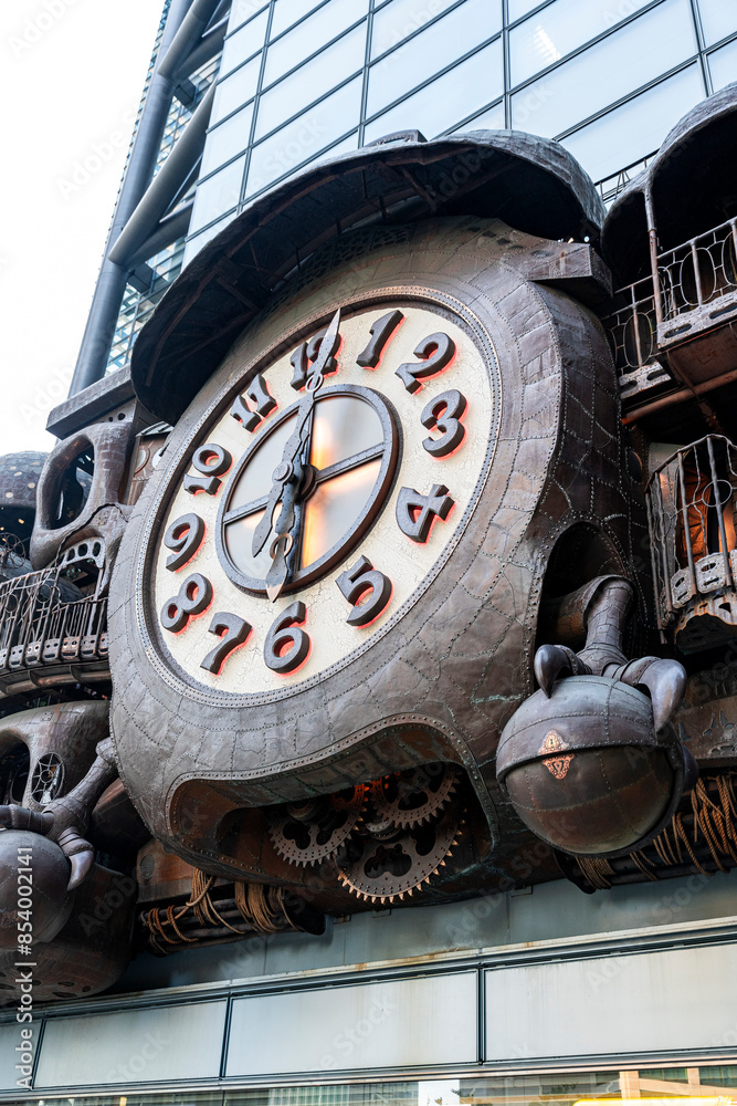 The Giant Ghibli Clock at the Nittele Tower (headquarters of Nippon ...