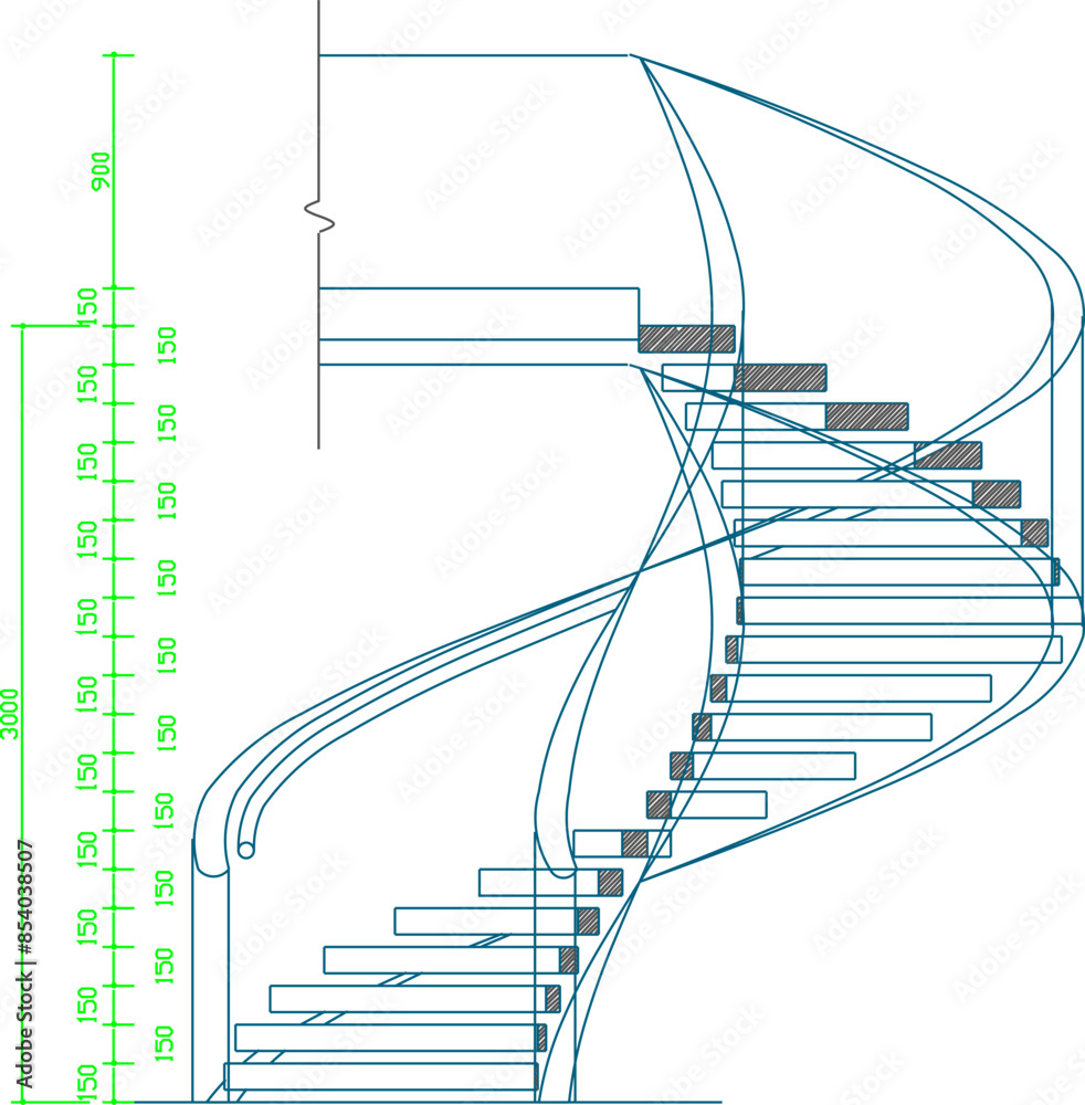 Vector silhouette illustration sketch of a detailed architectural ...