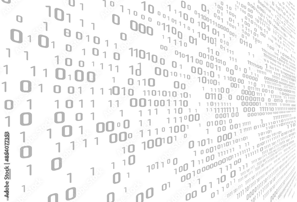 binary code vector background. zero and one binary codes on white background for website, app ...