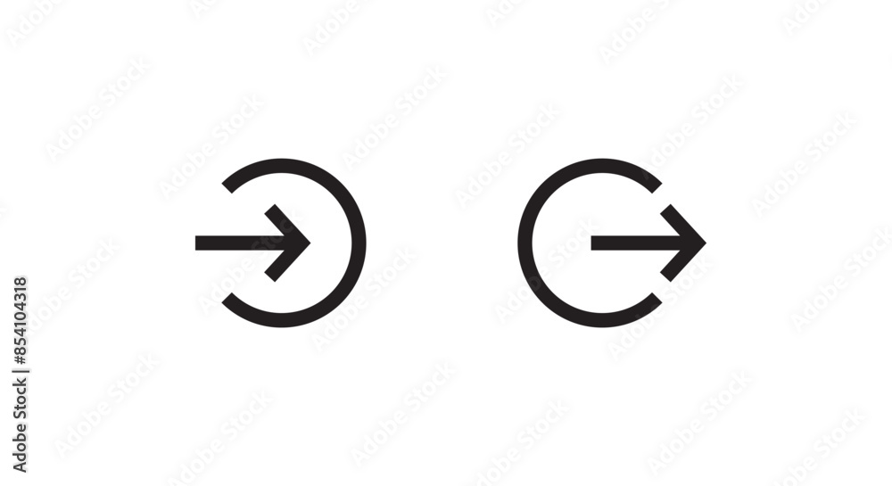 Arrow icon Emergency exit, Logout and output, outlet, out symbol. Safe ...