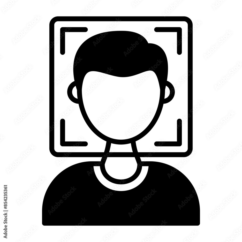 Face Scan 3d Liveness Detection Vector Design Artificial General Intelligence Symbol Natural