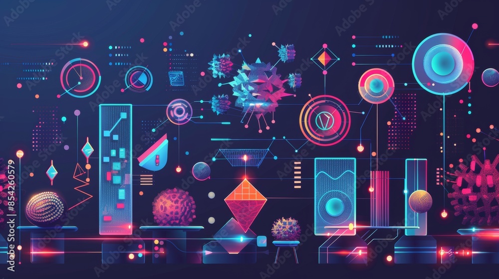 Data science banner web icon for Computer Science and insight, Ai, Big Data, algorithm, analyze ...