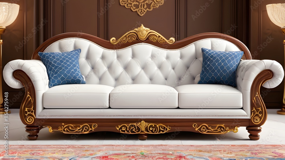 Best wooden living room sofa in classic Saudi Arabian style with ...