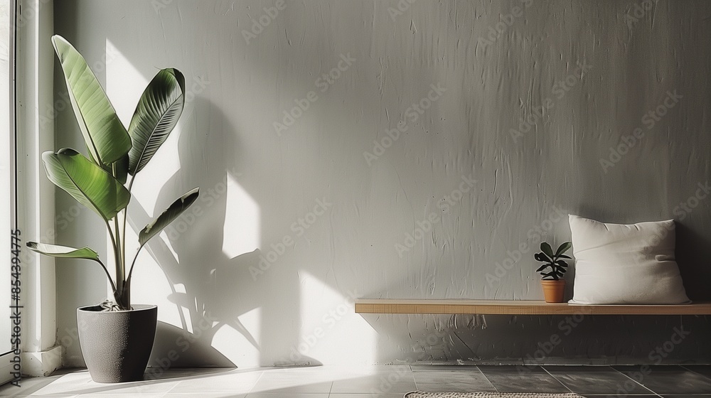 Sunlit Modern Living Room Interior with Comfortable Furnishings. Zoom ...