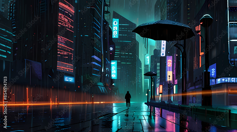 Create a background illustration featuring a digital rain effect in a ...