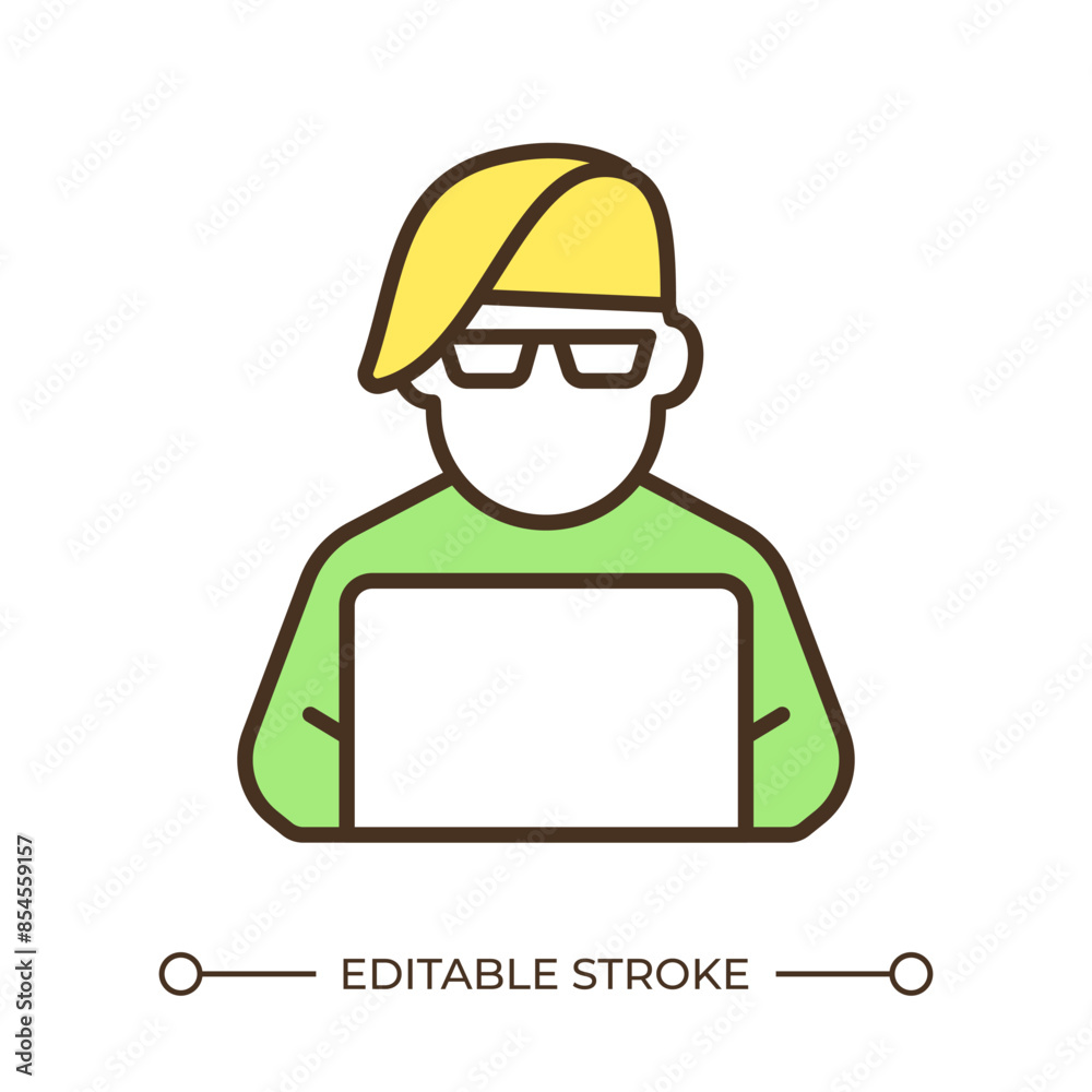 Placement exam RGB color icon. Soldier examination, testing. Joining ...