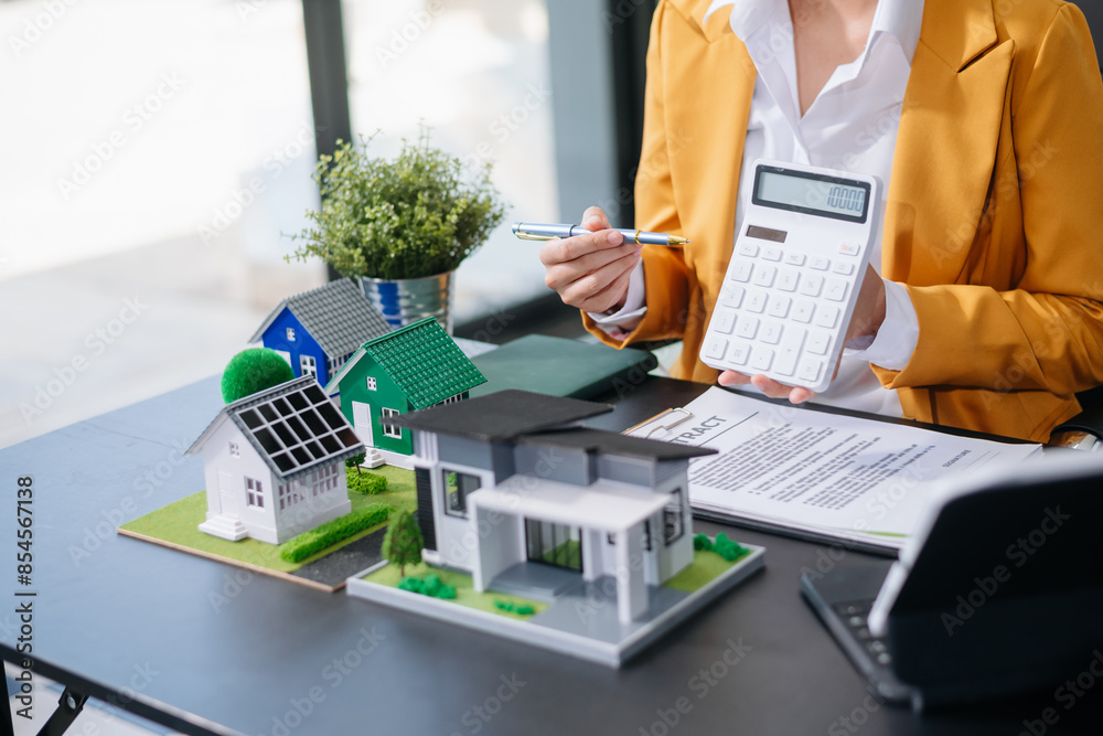 balancing the property sector The real estate agent is explaining the ...