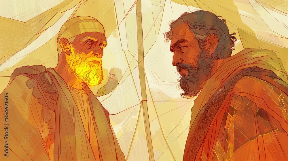 Exodus,The Command to Leave Sinai,Artistic Depiction of Moses' Radiant ...