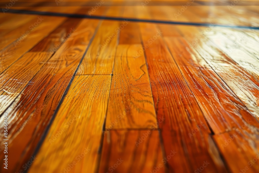 A close-up shot captures the detailed texture of a worn basketball ...