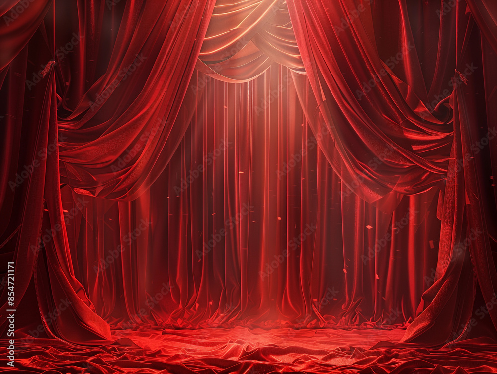 Lux stage show deep red velvet drapes backdrop royal party photobooth ...