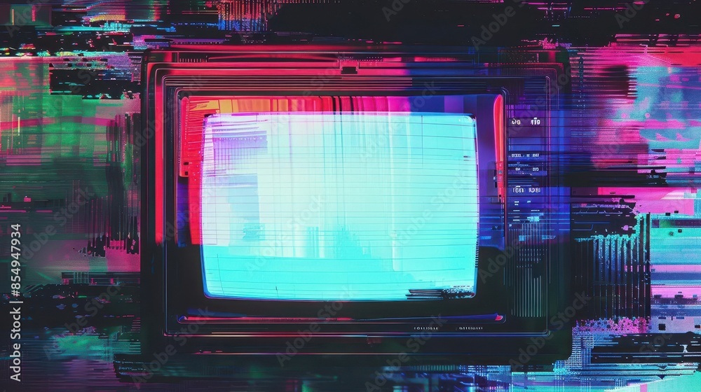 Ilustración de Stock retro vhs scanlines and tv static noise overlay ...
