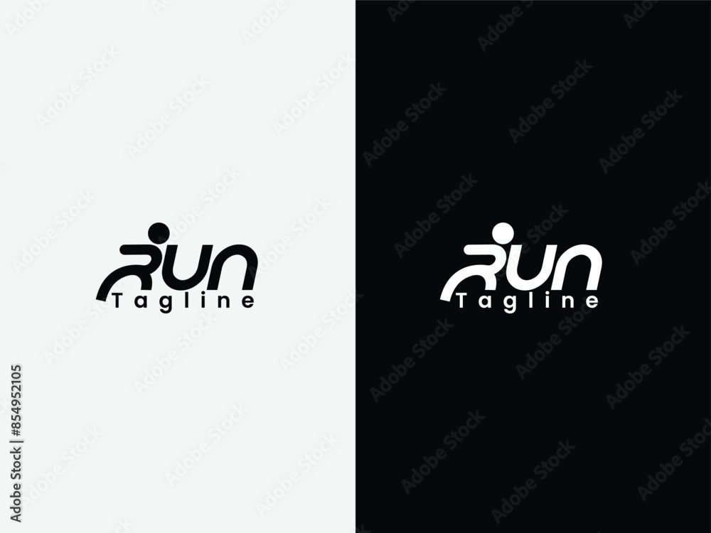 Run typography logo design. Runner logo Run wordmark design. Letter ...