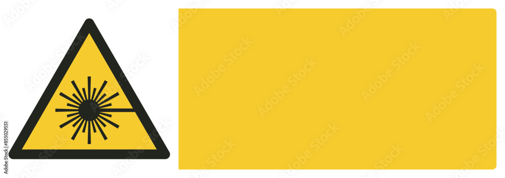 ISO warning safety signs_warning ; laser beam your custom message here ...