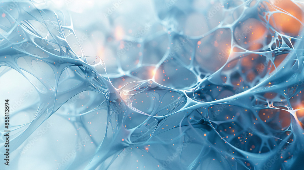 Artistic depiction of interconnected lines and shapes gradually ...