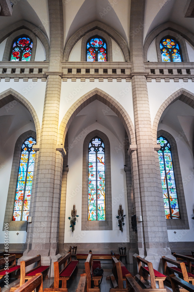 Cathedral of Sacred Heart of Jesus. Interior of Christian Catholic ...