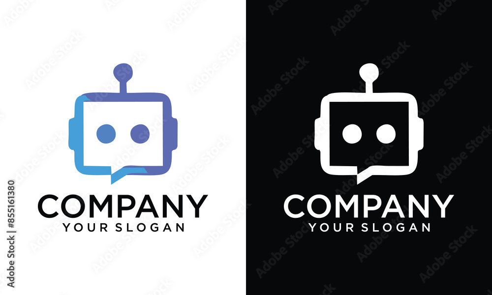 Chat robot chat bot logo icon vector Stock Vector | Adobe Stock