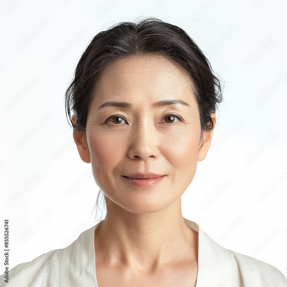 40-45 year old Beauty Japanese Asian women spa skin healthy on 100% ...