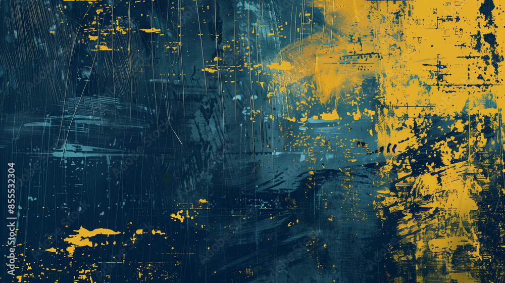 Scratched texture. Glitch overlay. Blue yellow color artifact old film ...