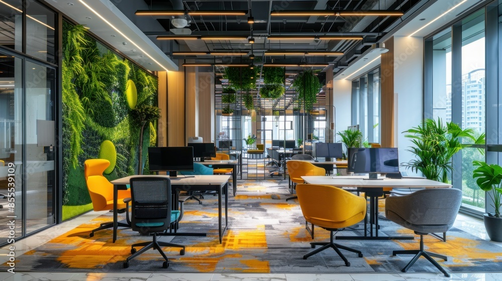 Foto de Stock Innovative office designed for a tech-savvy company Open ...