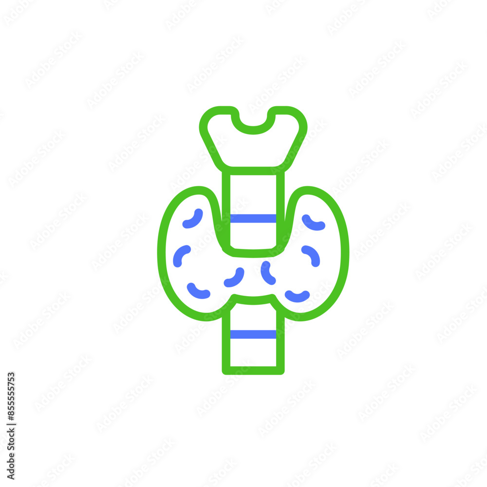 Thyroid icon, human anatomy body Stock Vector | Adobe Stock