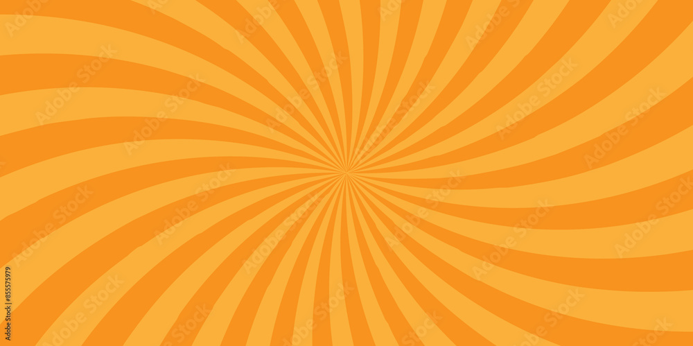 Vector de Stock Vector Abstract orange sun rays and sunburst backdrop background. seamless retro ...