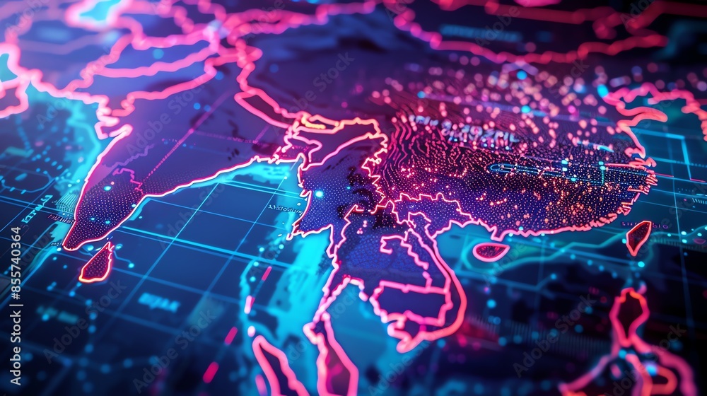 A Map of South East Asia with the map of singapore's , indonesia ...