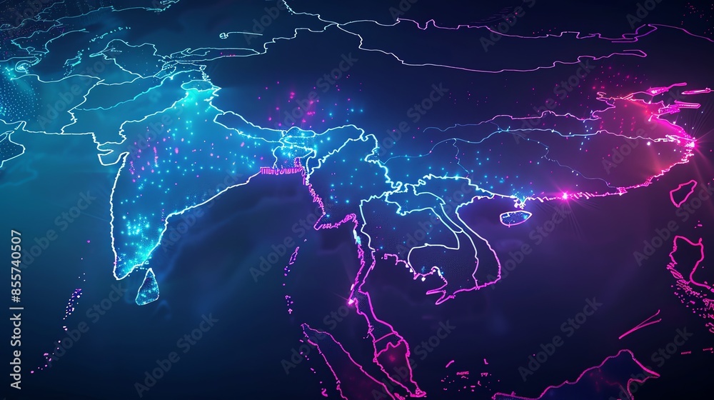 Ilustración de Stock A Map of South East Asia with the map of singapore ...