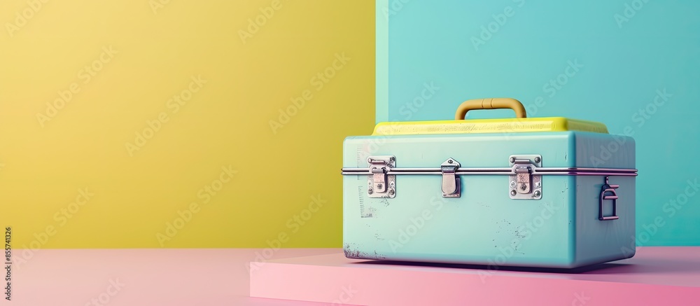 Tool box Isolated on pastel background Toolbox Business. with copy ...