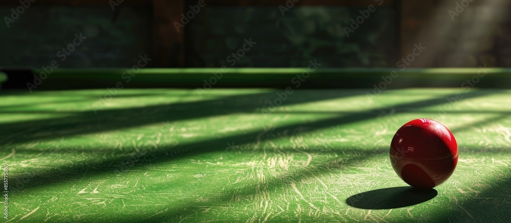 snooker ball in the rail under the table snooker. with copy space image ...