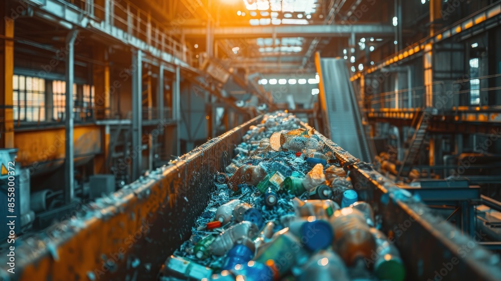 Recycling plant in operation, highlighting the importance of recycling ...