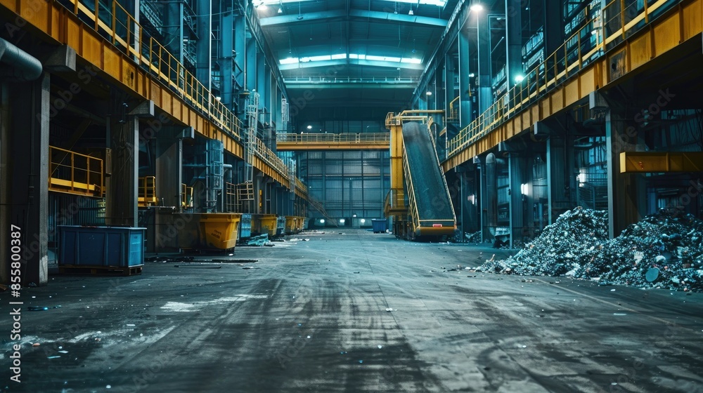 Recycling plant in operation, highlighting the importance of recycling ...