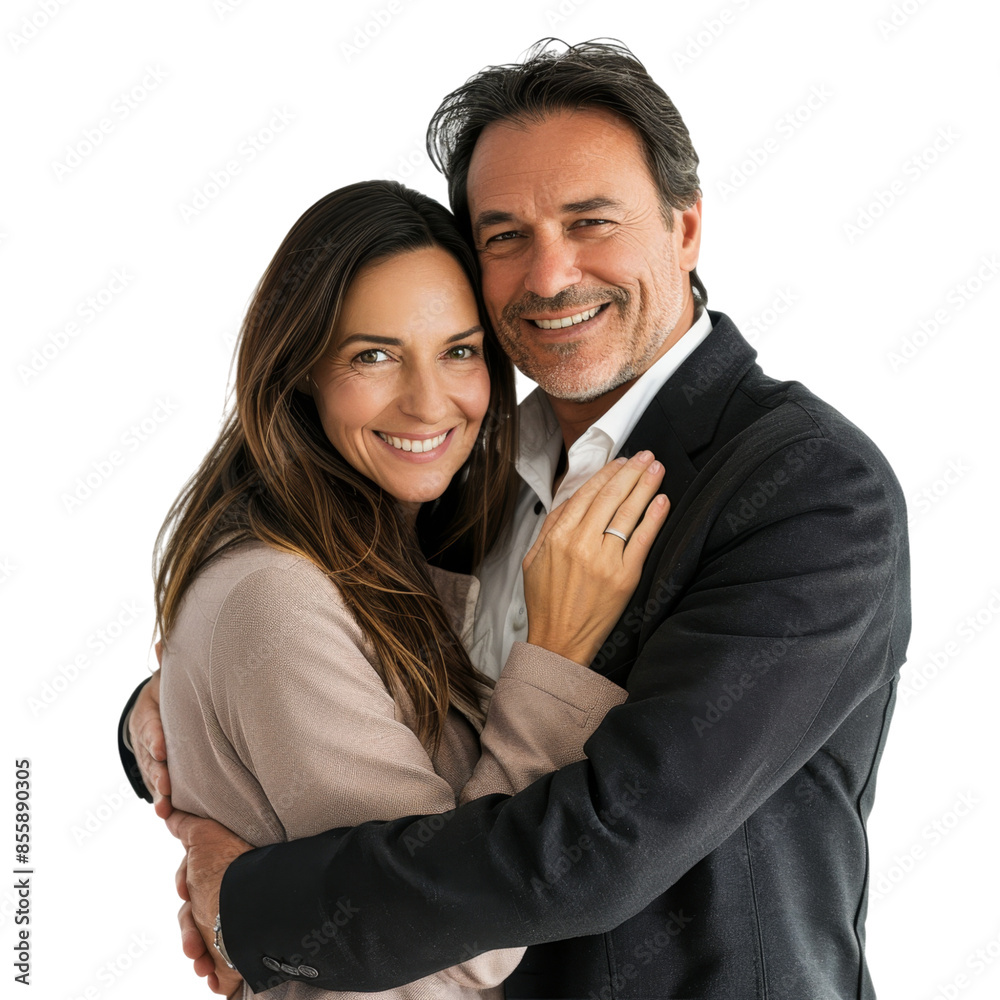 Loving Couple Embracing Isolated on Transparent Background, Ideal for ...