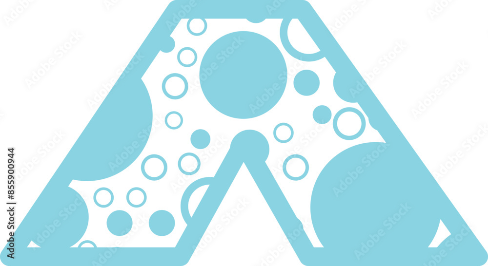 Bubble English font vector shape Stock Vector | Adobe Stock