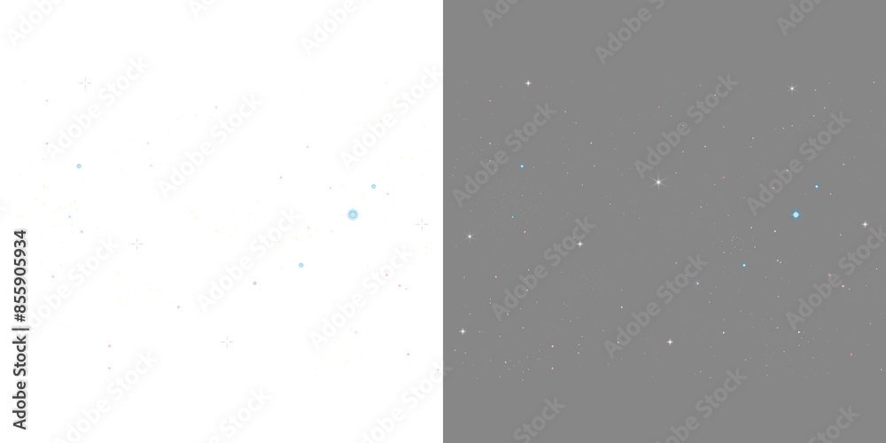 Moon, star, stars, sparkles, falling star, isolated on transparent ...