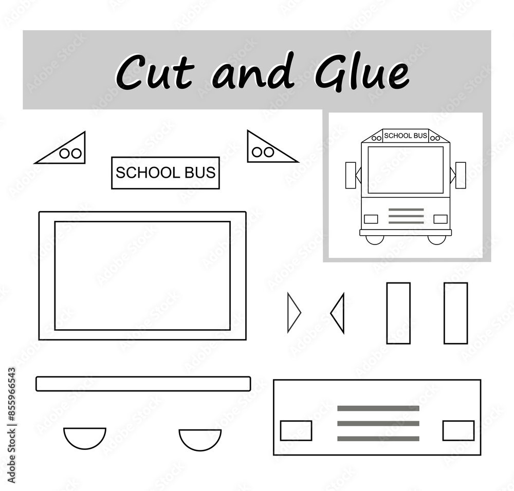DIY worksheet. Color, cut parts of the image and glue on the paper ...