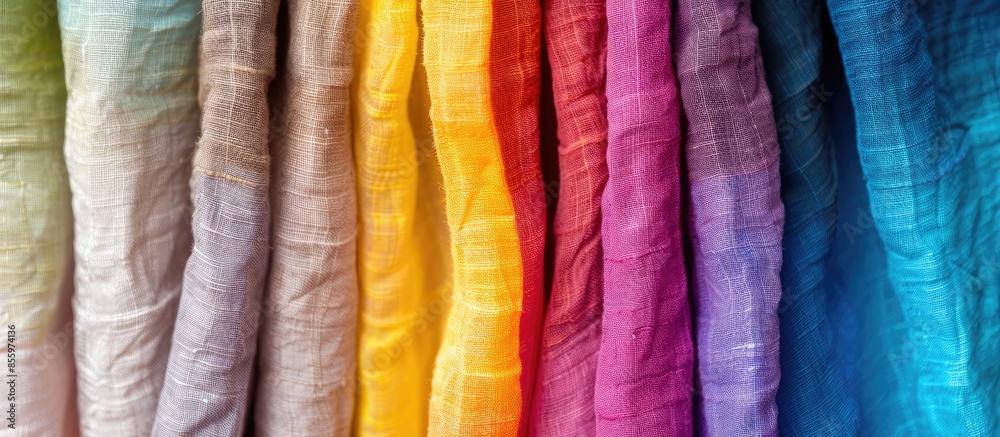 fabric color palette, rainbow colors for clothes, multi-colored cotton ...